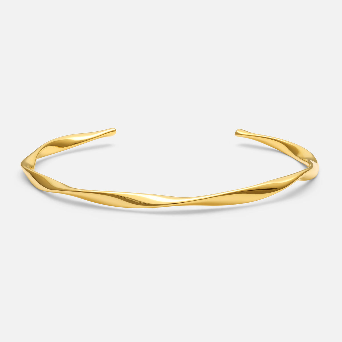 Ripple Wave Cuff Bracelet in 18K Gold Vermeil | Ash & Harry