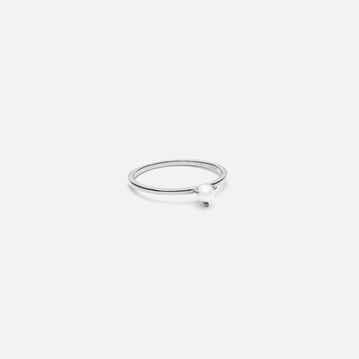 Pearl Stacker Ring in 925 Sterling Silver | Ash & Harry
